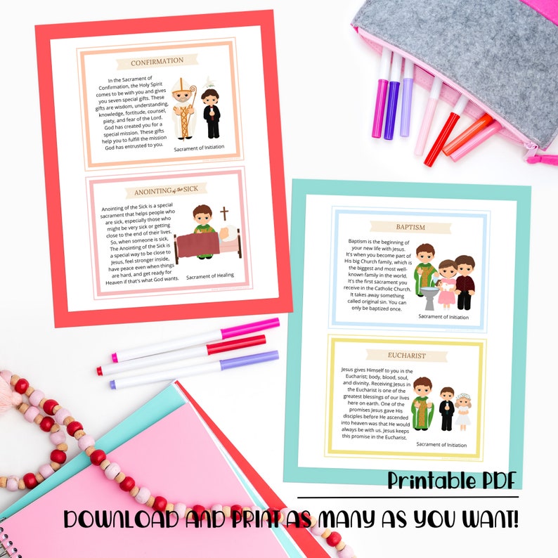 Seven Sacraments Mini-posters | Catholic Education Resource (digital ...