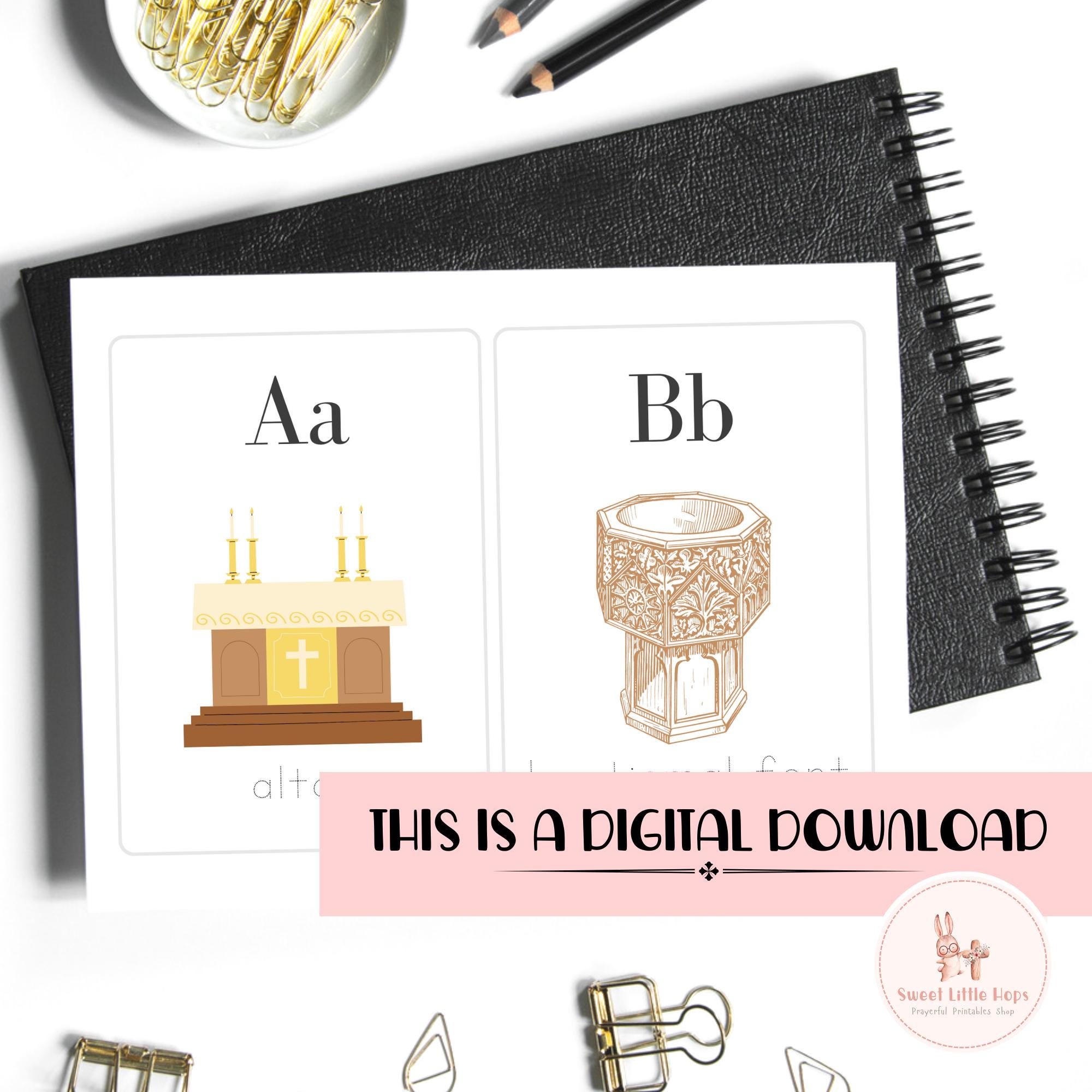 Catholic Alphabet Flashcards | Religious Education (digital Download ...