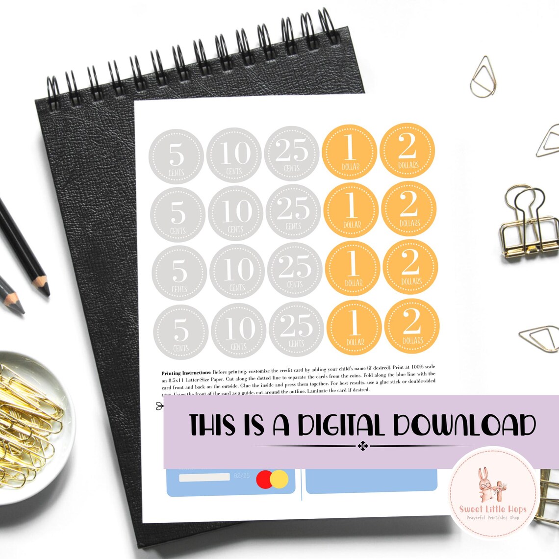 Printable Play Money for Kids, Pretend Play Currency for Toddlers and ...