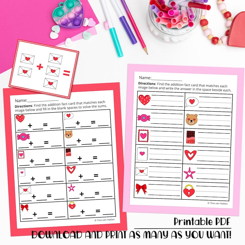 Kindergarten Math Centers - Addition Facts 1-10 - Counting Activity ...