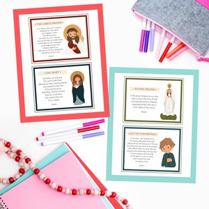 Catholic Prayer Mini-posters for Kids | Homeschool Resource (digital ...