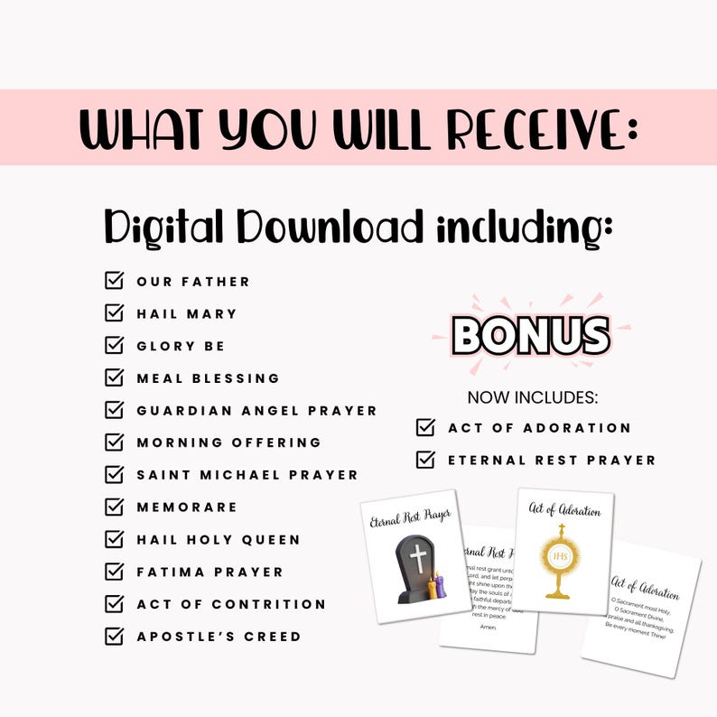 Catholic Prayer Cards for Kids | Catholic Education | Our Father, Hail ...