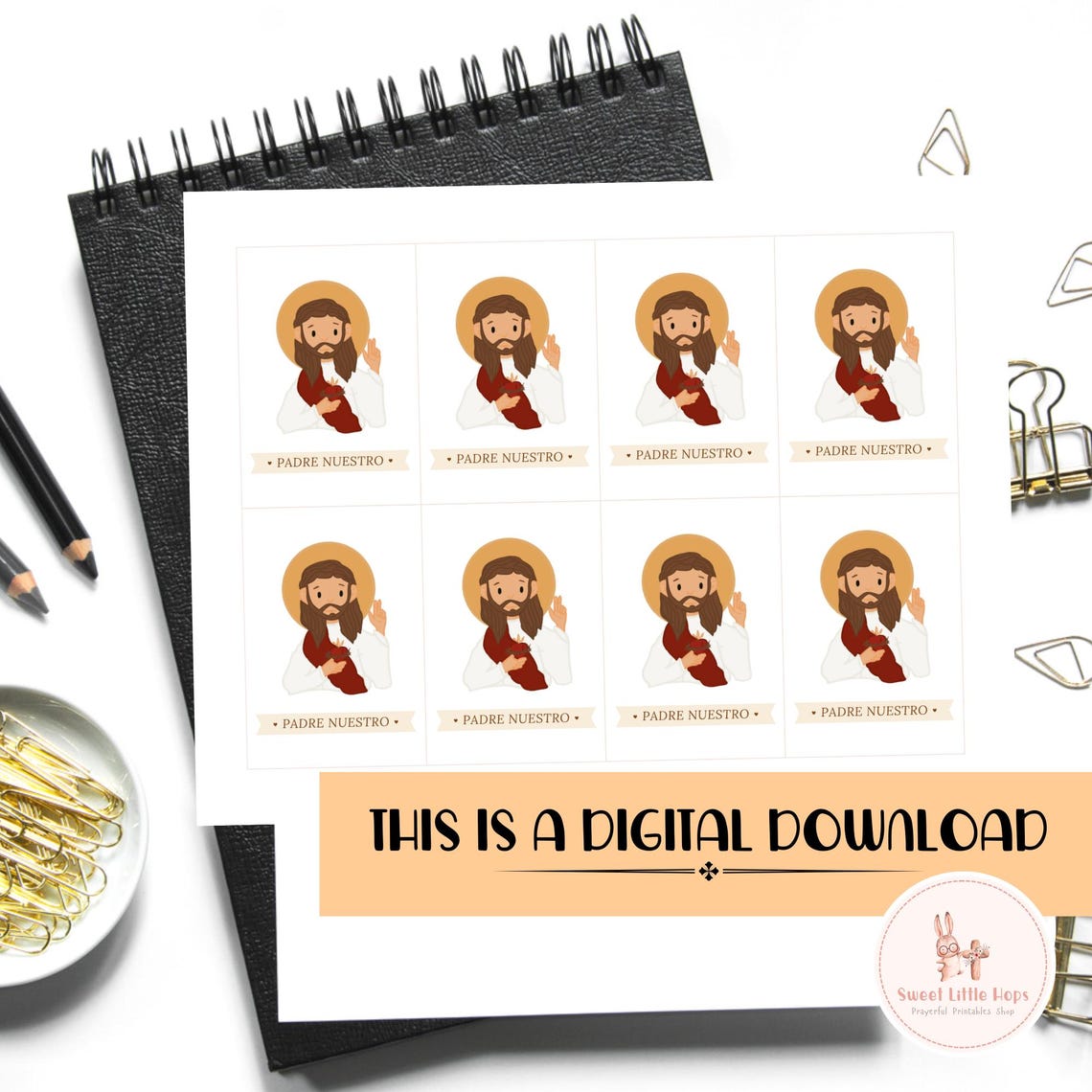 Spanish Catholic Prayer Cards for Kids | First Communion (digital ...