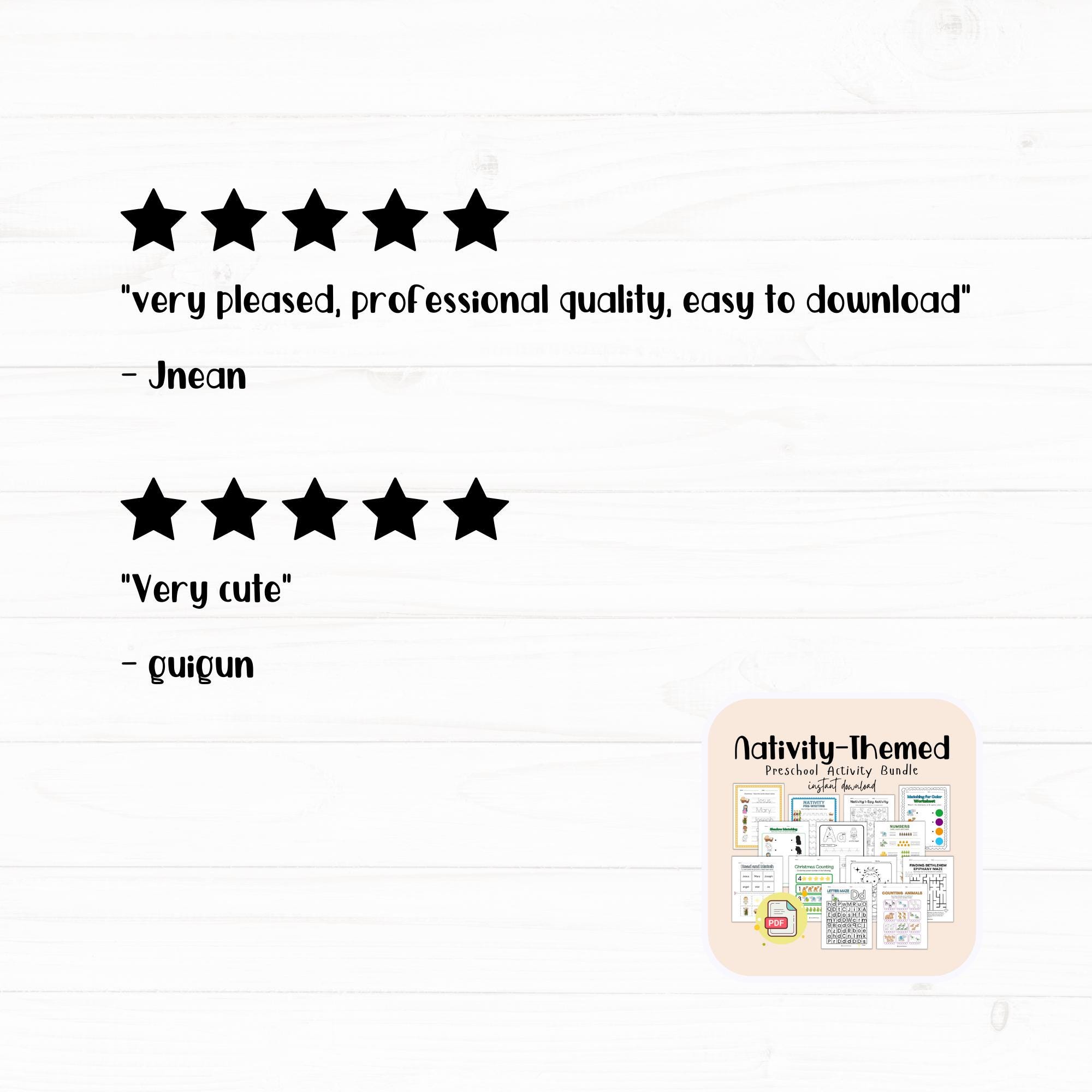 Nativity-themed Preschool Activity Bundle | Preschool/kindergarten ...