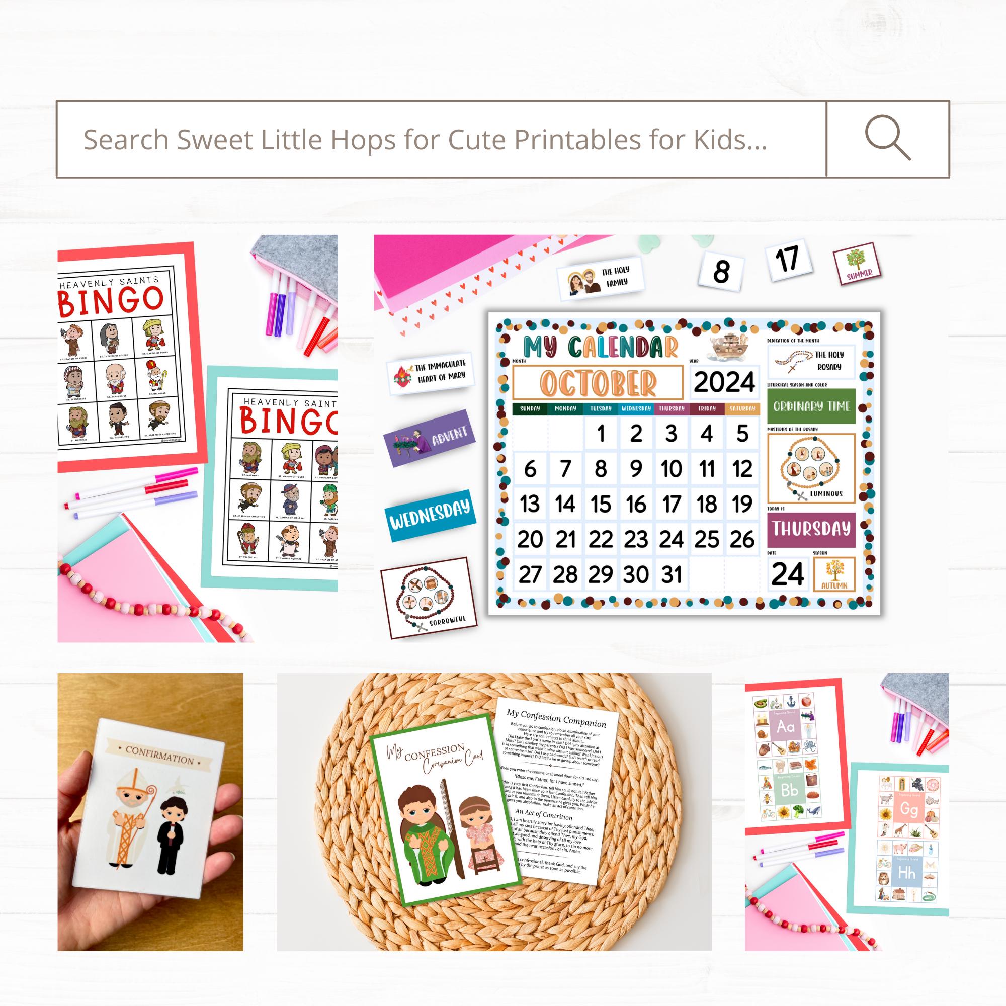 Catholic Prayer Cards for Kids | First Communion, CCD Class (digital ...
