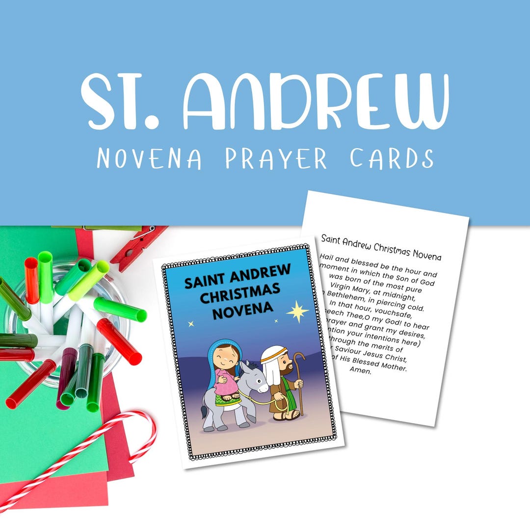 St. Andrew Christmas Novena Prayer Cards and Tracker for Young ...