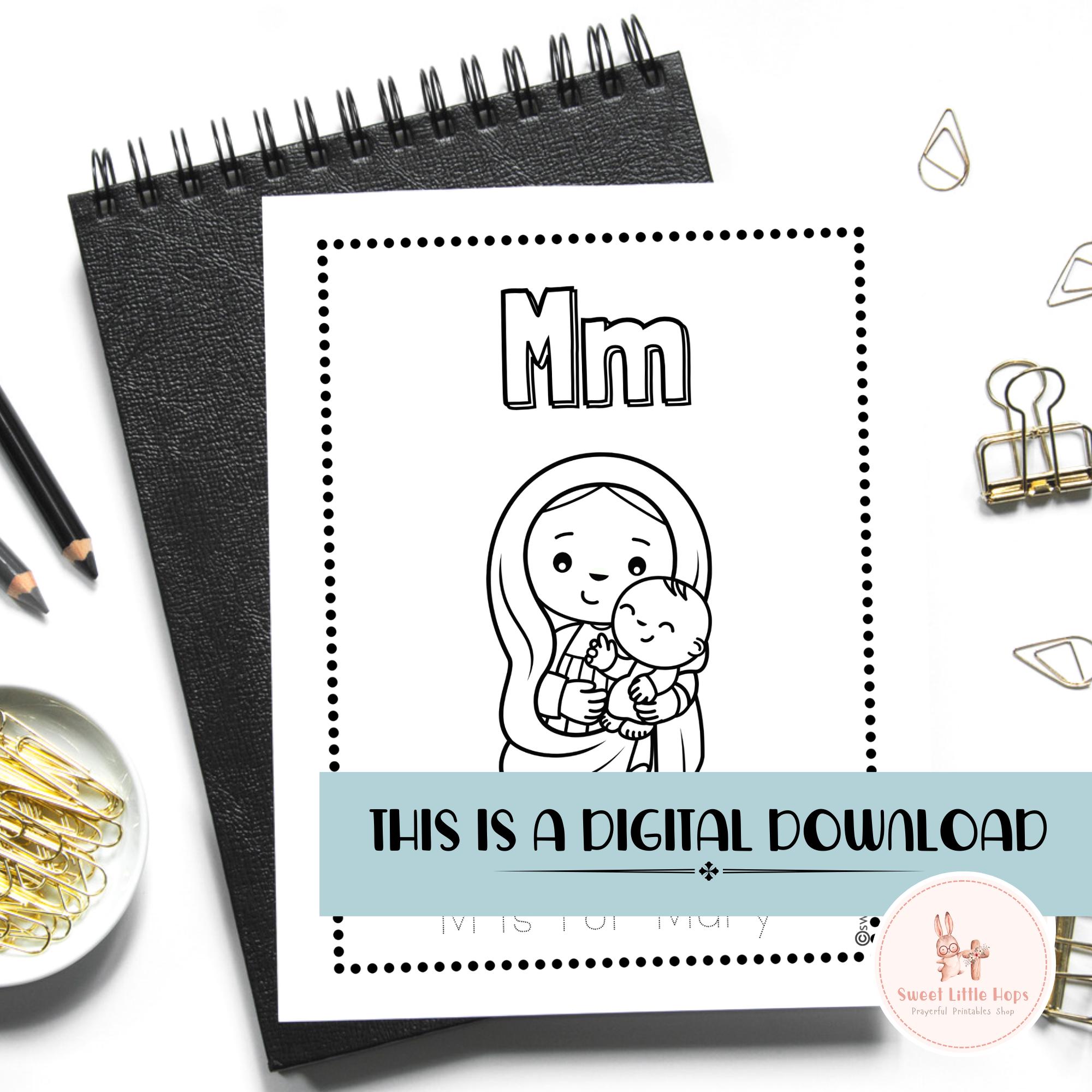 Catholic Coloring Pages for Alphabet Learning | Catholic Preschool ...