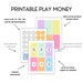 Printable Play Money for Kids, Pretend Play Currency for Toddlers and ...
