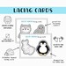 Arctic Animal Winter Lacing Cards | Homeschool & Preschool Fine Motor ...