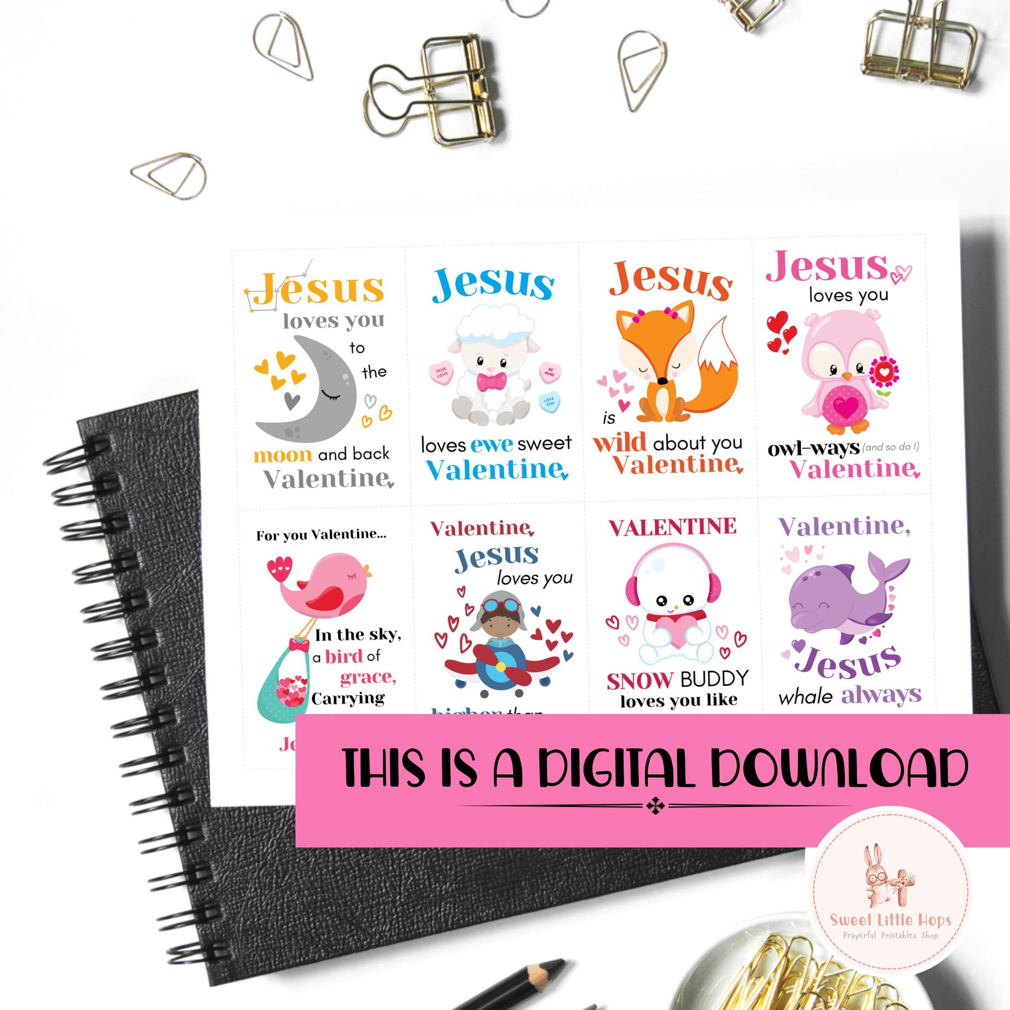 Jesus Loves You Valentine's Cards | Christian Printables (digital ...