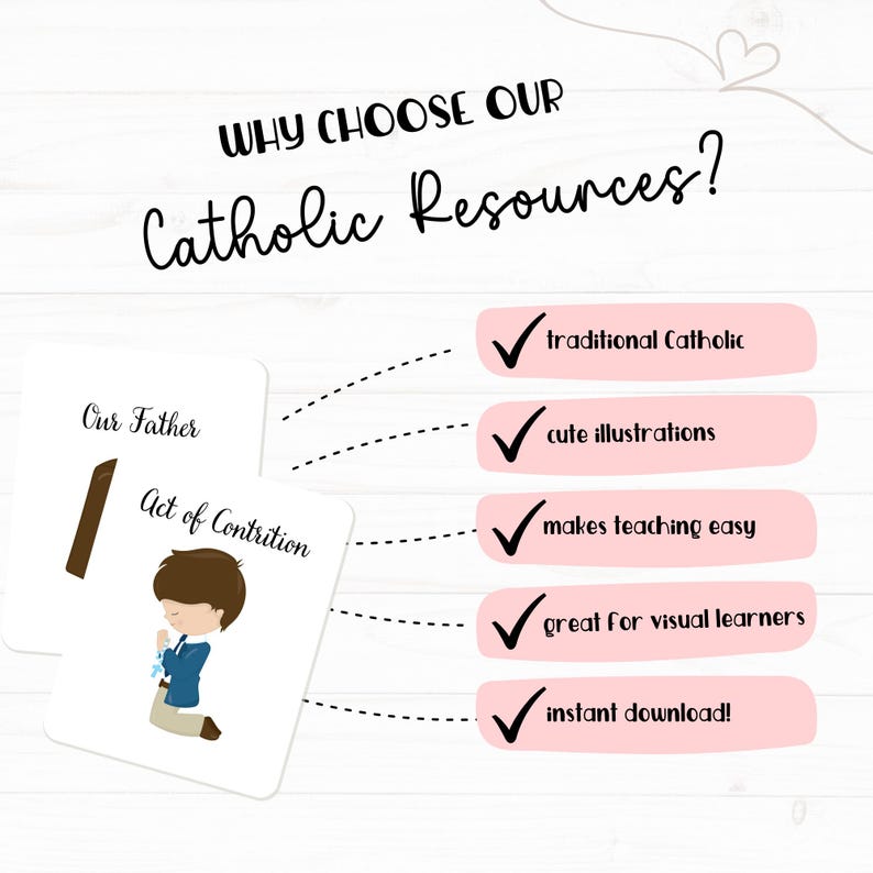 Catholic Prayer Cards for Kids | Catholic Education | Our Father, Hail ...