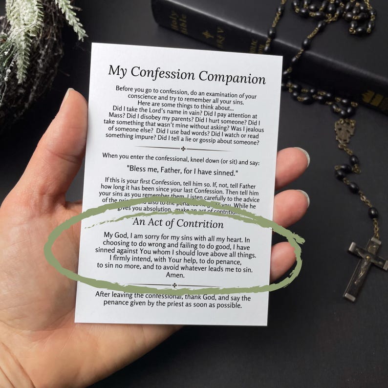 Confession Companion Cards for Kids | Catholic Education | Examination ...