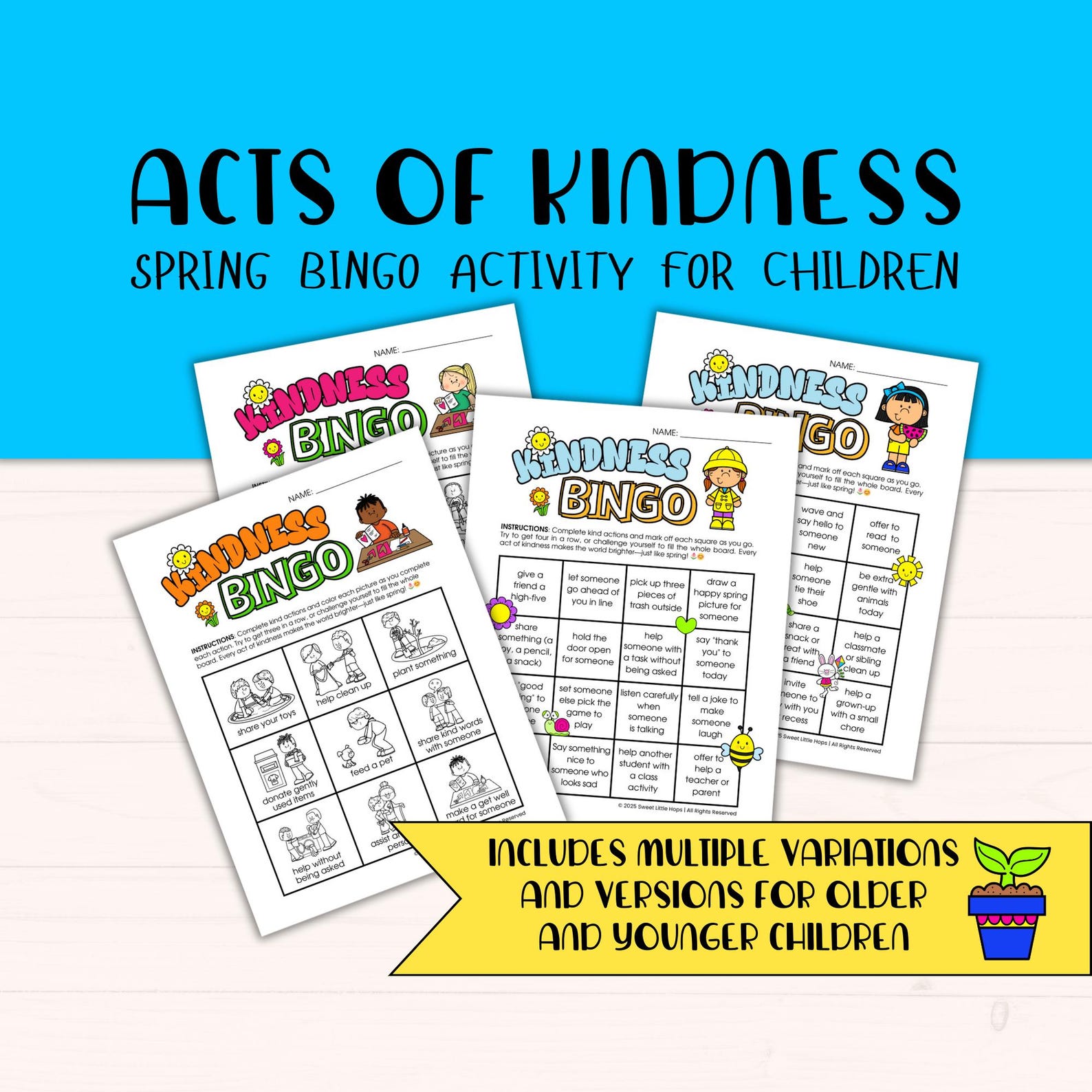 Random Acts of Kindness Bingo Game for Children - Printable Classroom ...