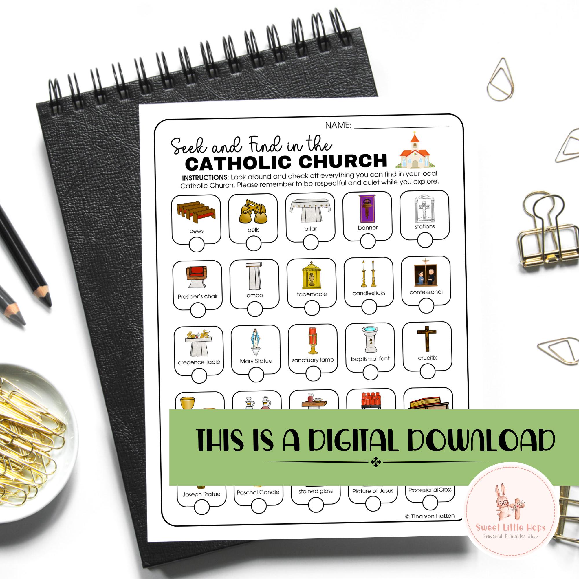 Catholic Church Scavenger Hunt and Credence Table Activities - Catholic ...