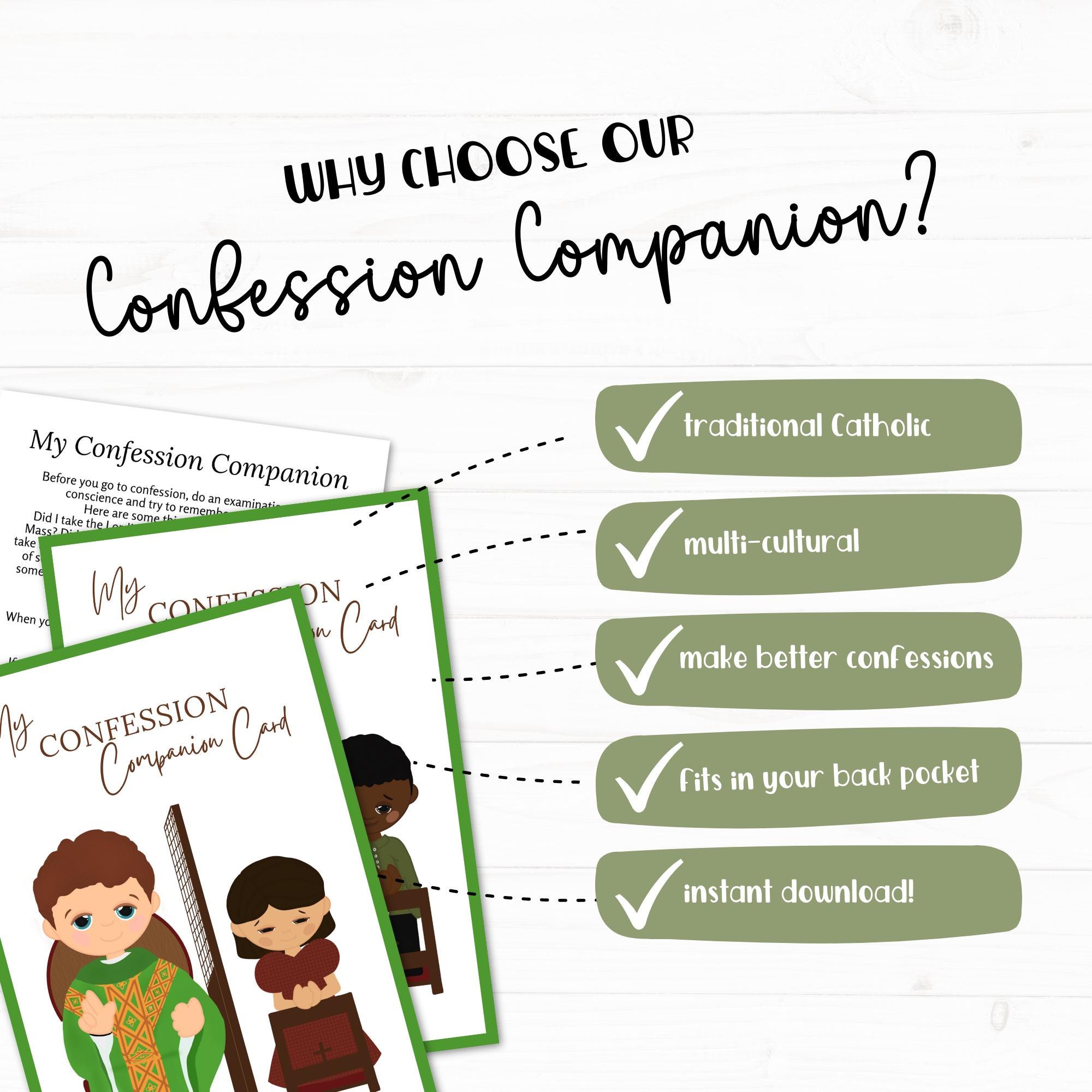 Confession Companion Cards for Kids | Catholic Education | Examination ...
