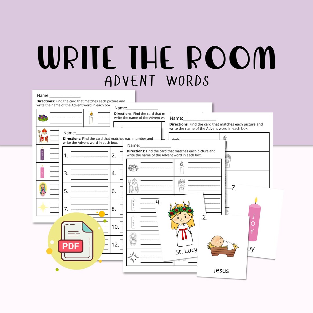 Advent Write the Room Classroom Activity | Elementary Writing | Writing ...