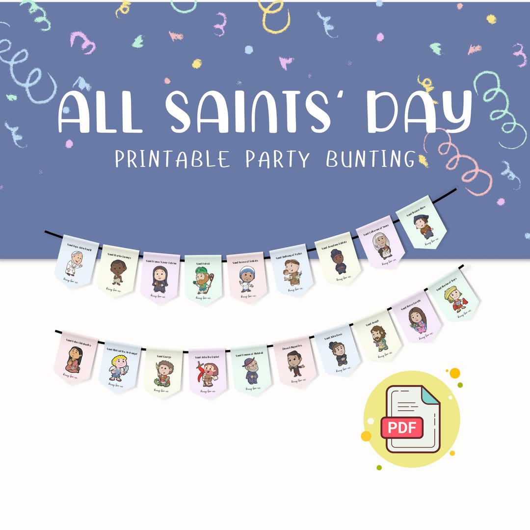 All Saints' Day Bunting | Catholic Education | Catholic Homeschool ...