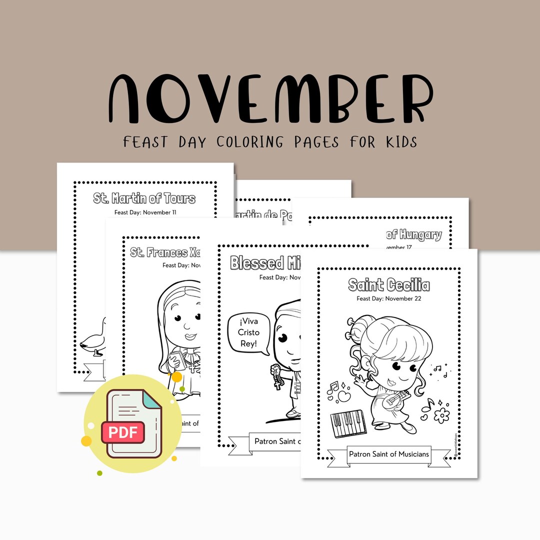 Catholic Coloring Pages for November Feasts | Catholic Education ...