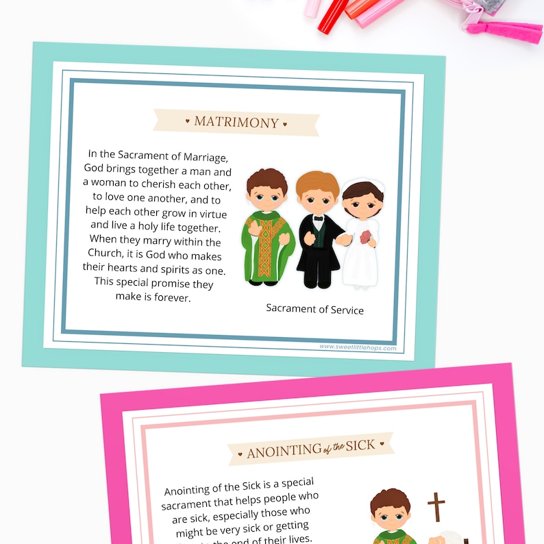 Seven Sacraments Posters for Catholic Kids | Catholic Education ...