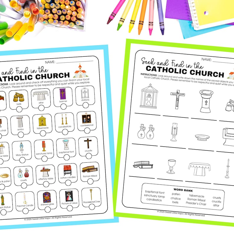 Catholic Church Scavenger Hunt – Religious Education Activities ...