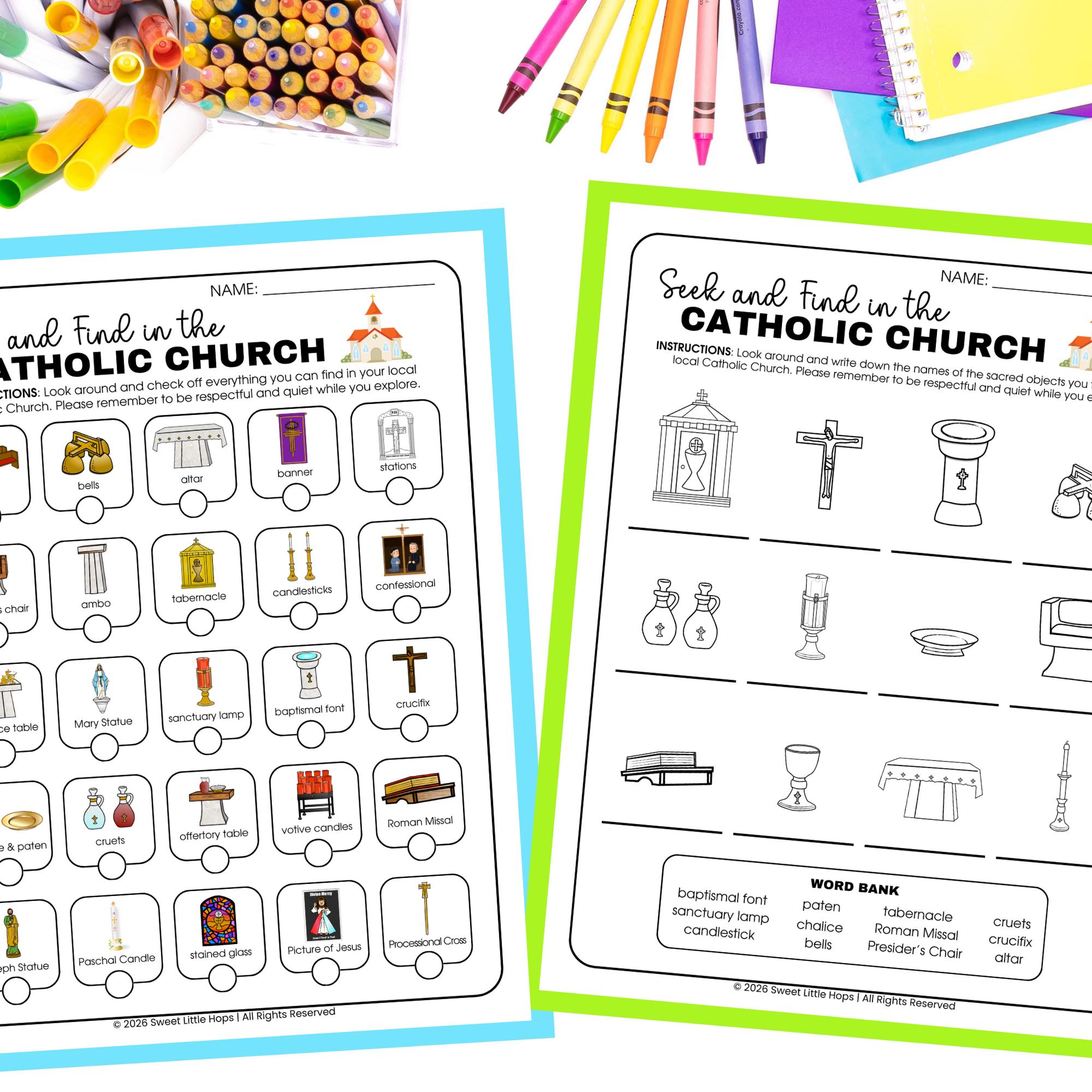 Catholic Church Scavenger Hunt – Religious Education Activities ...