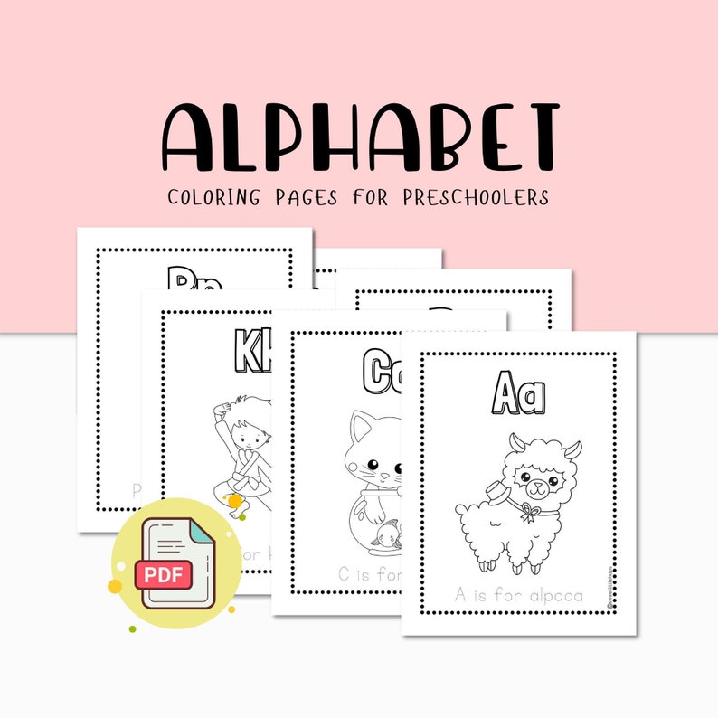 Preschool Coloring Pages for Alphabet Learning | Preschool Letter of ...