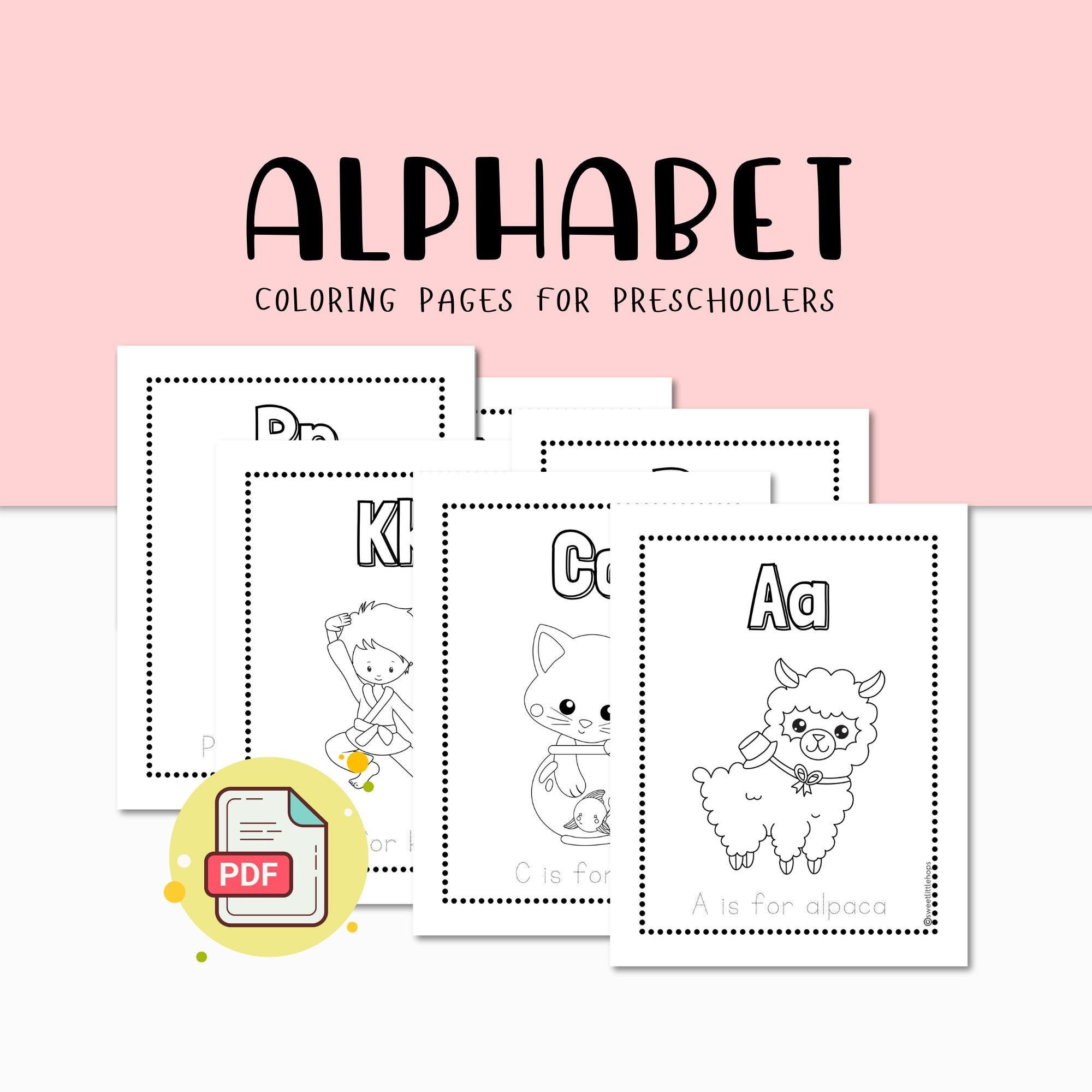 Preschool Coloring Pages for Alphabet Learning | Preschool Letter of ...