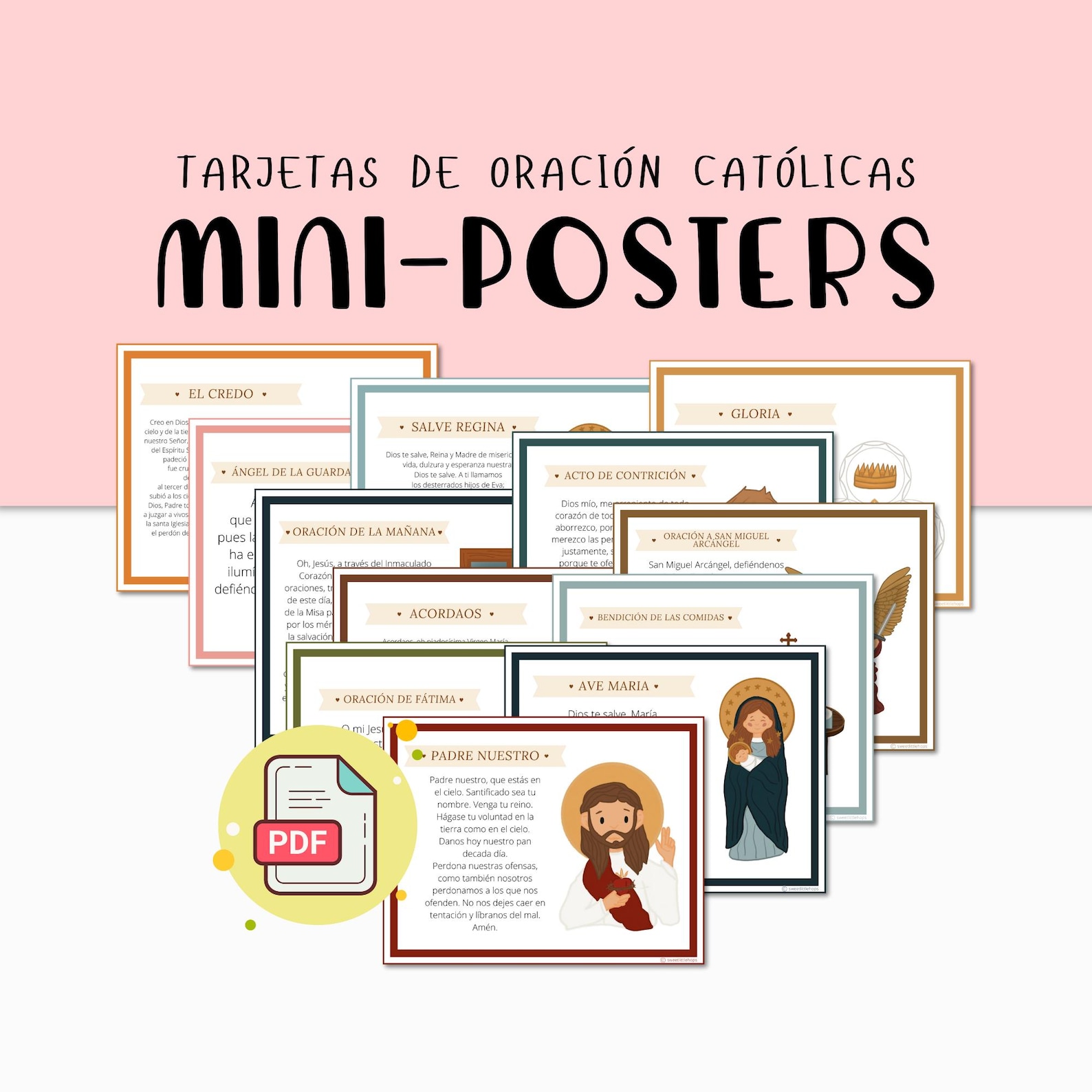 Catholic Prayer Mini-posters for Catholic Kids | Catholic Education ...