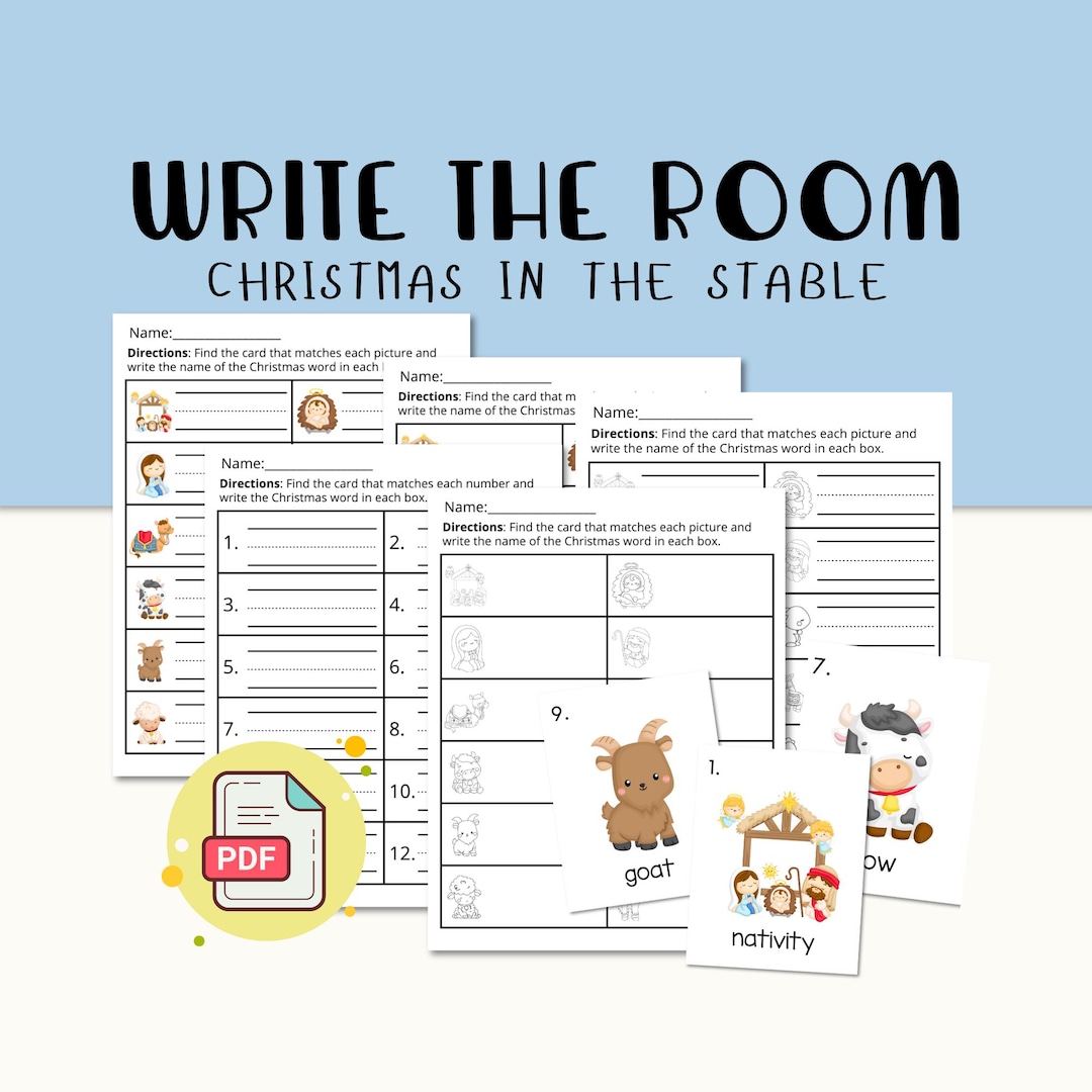 Nativity Write the Room Classroom Activity | Elementary Writing ...