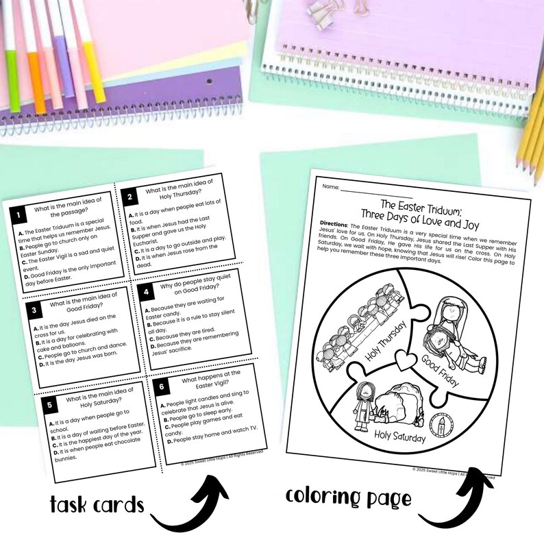 Holy Triduum Lesson Pack – Catholic Easter Activities (PDF) - Etsy