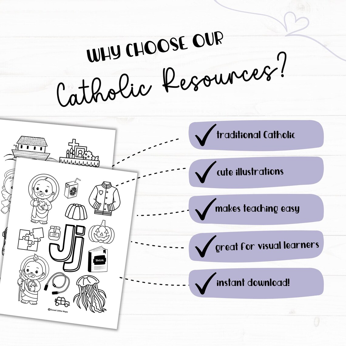 Catholic ABC Coloring Pages | Preschool Homeschool (instant Download ...