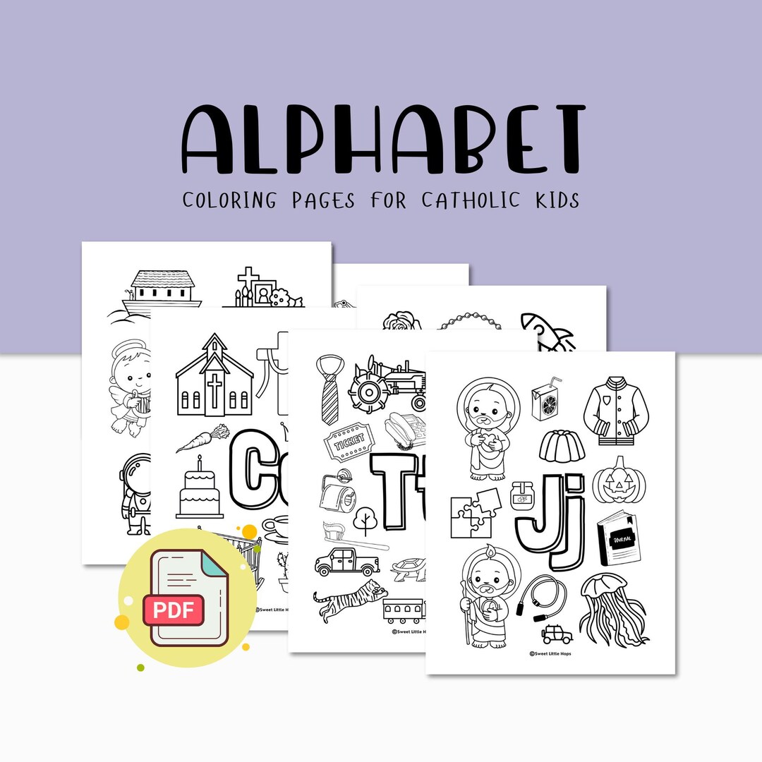 Catholic ABC Coloring Pages for Preschool | Catholic Preschool Letter ...