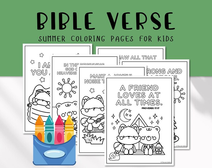 Preschool Christian Bible Verse Homeschool Sunday School Printable ...