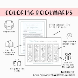 Catholic Coloring Bookmarks for Children | Catholic Religious Education ...