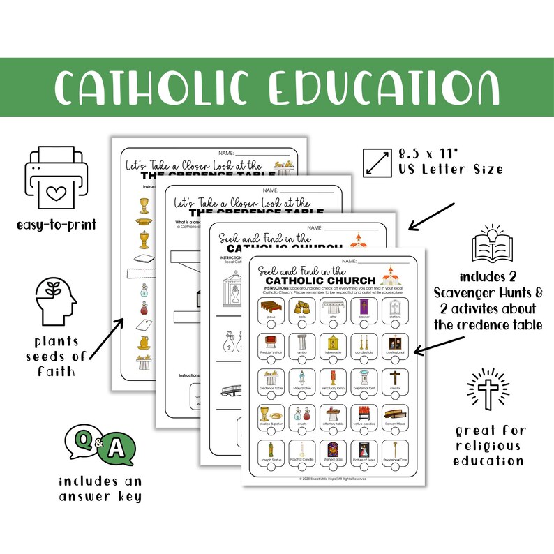 Catholic Church Scavenger Hunt – Religious Education Activities ...