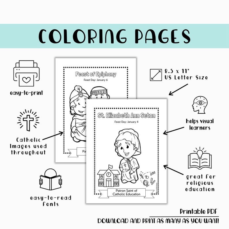 Catholic Coloring Pages for January Feasts | Catholic Education ...