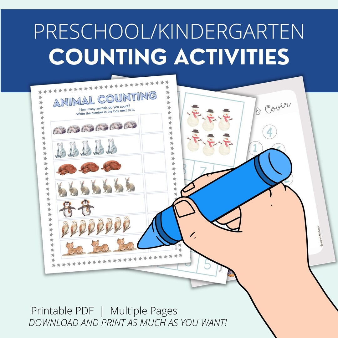 Winter-themed Number Flashcards and Activities Preschool - Etsy