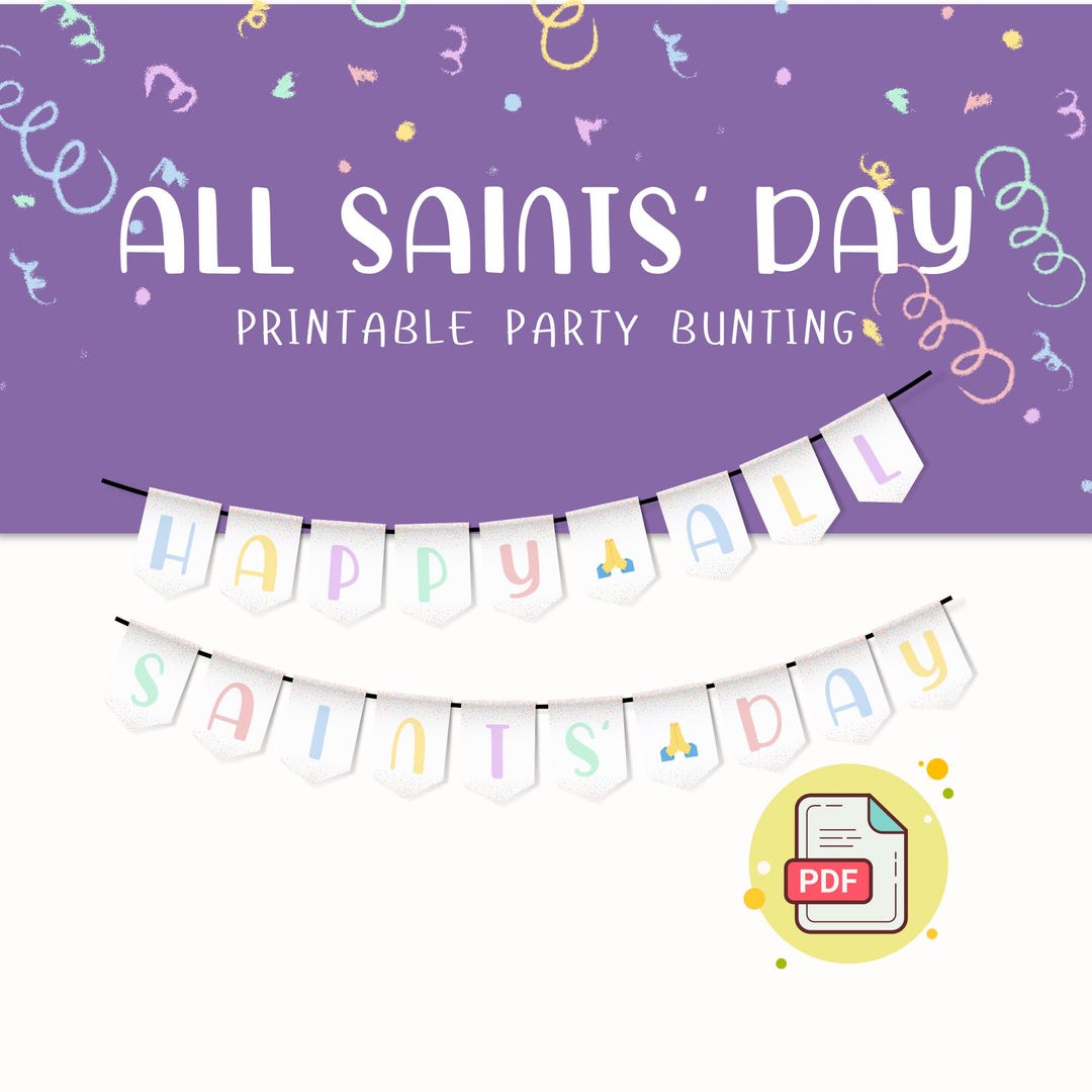All Saints' Day Bunting | Catholic Education | Catholic Homeschool ...