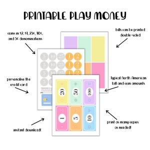 Printable Play Money, Pretend Play Bills & Coins (PDF) - Etsy