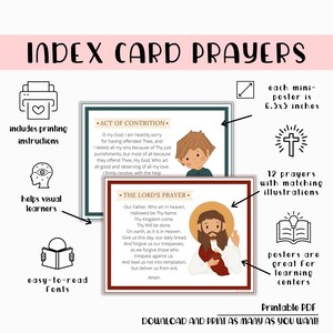 Catholic Prayer Mini-posters for Kids | Homeschool Resource (digital ...