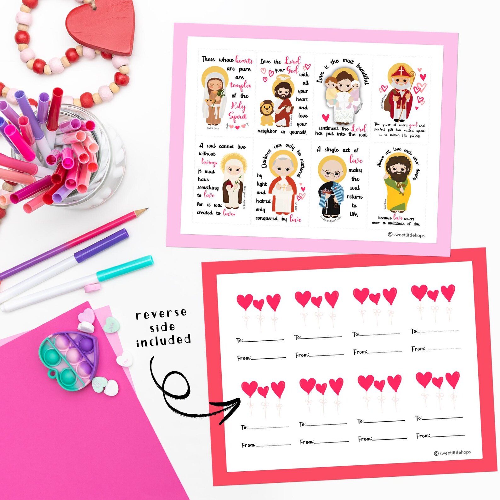 Saint Quotes Valentine's Day Cards | Season Printables | Saint Quotes ...