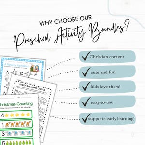 Nativity-themed Preschool Activity Bundle Preschool/kindergarten ...