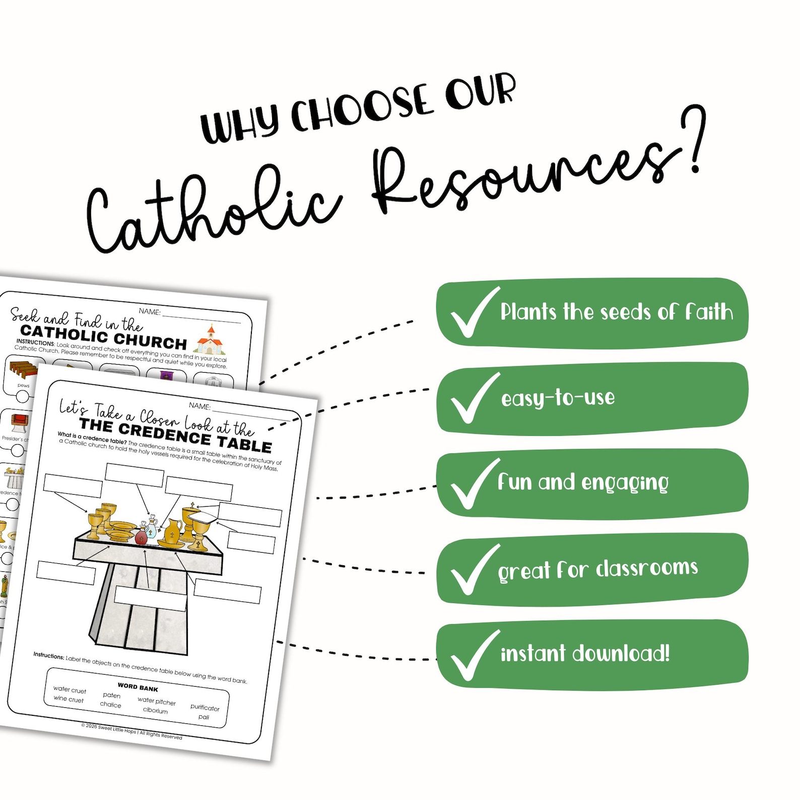 Catholic Church Scavenger Hunt – Religious Education Activities ...