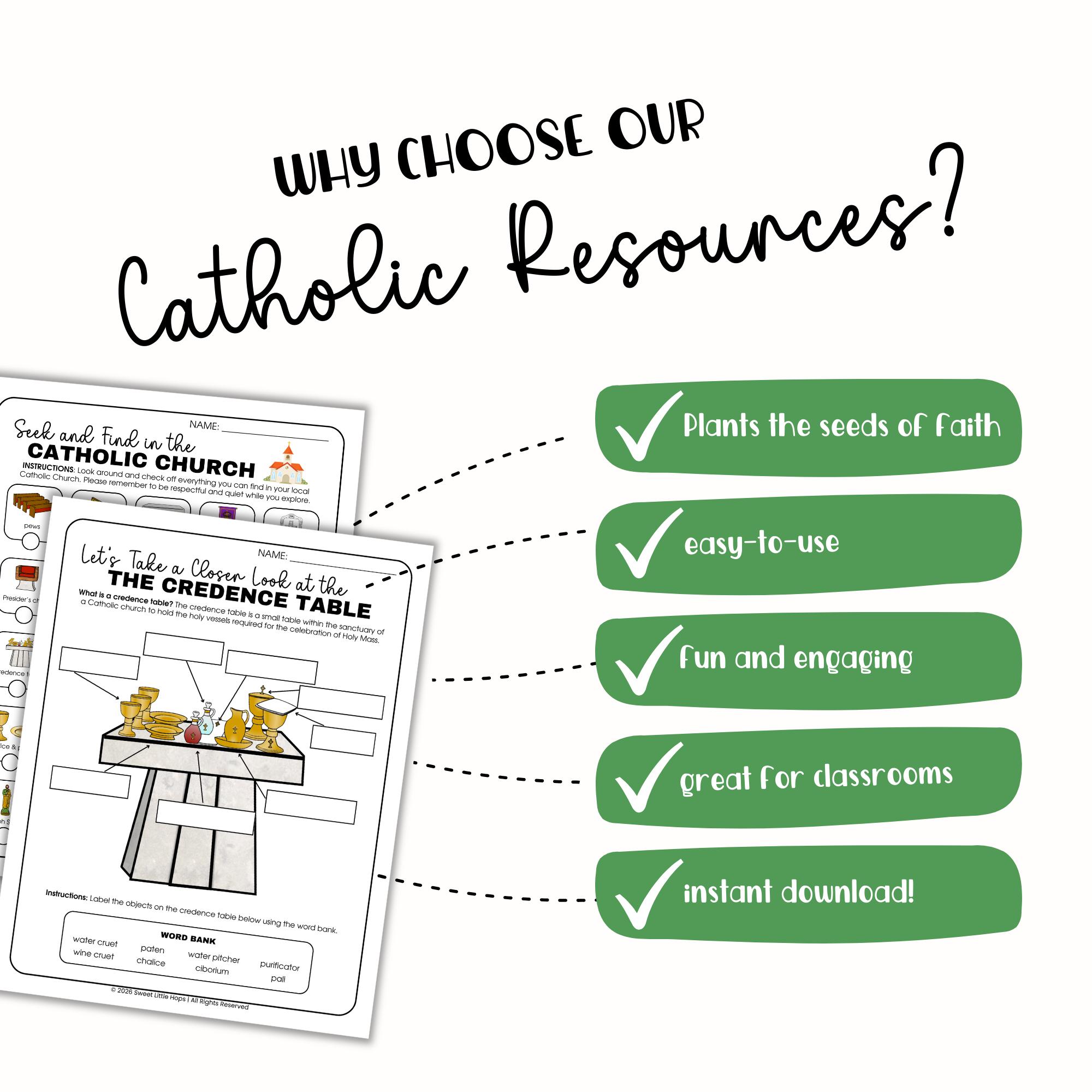 Catholic Church Scavenger Hunt – Religious Education Activities ...