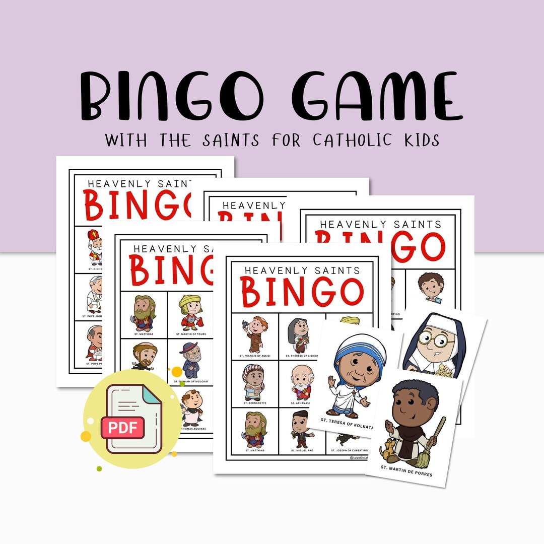 Catholic Saint Bingo Game | All Saints' Day, Homeschool (digital ...