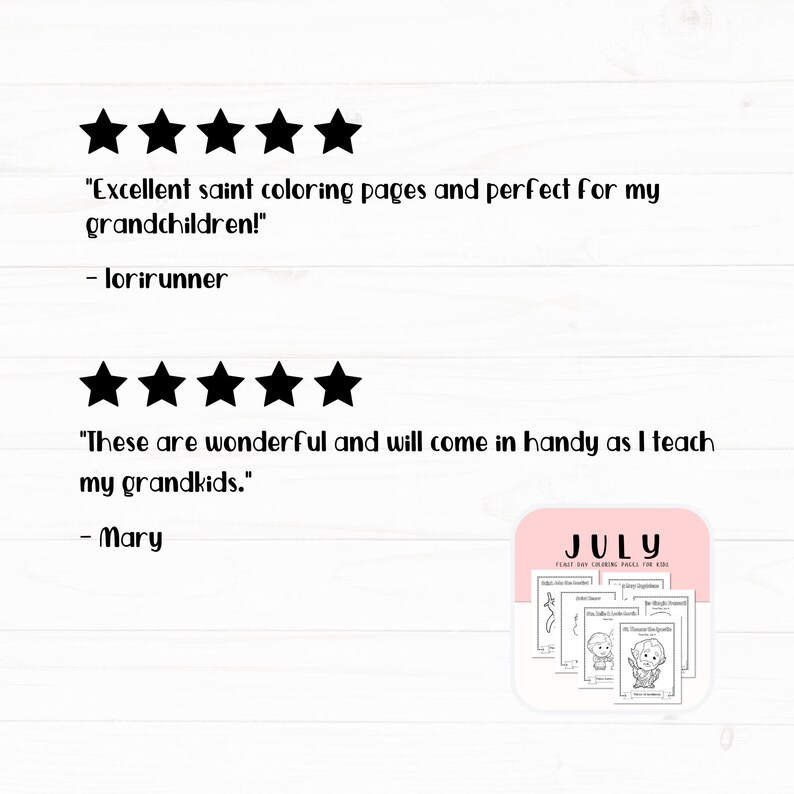 July Feasts Catholic Coloring Pages - Catholic Education - July Saints ...