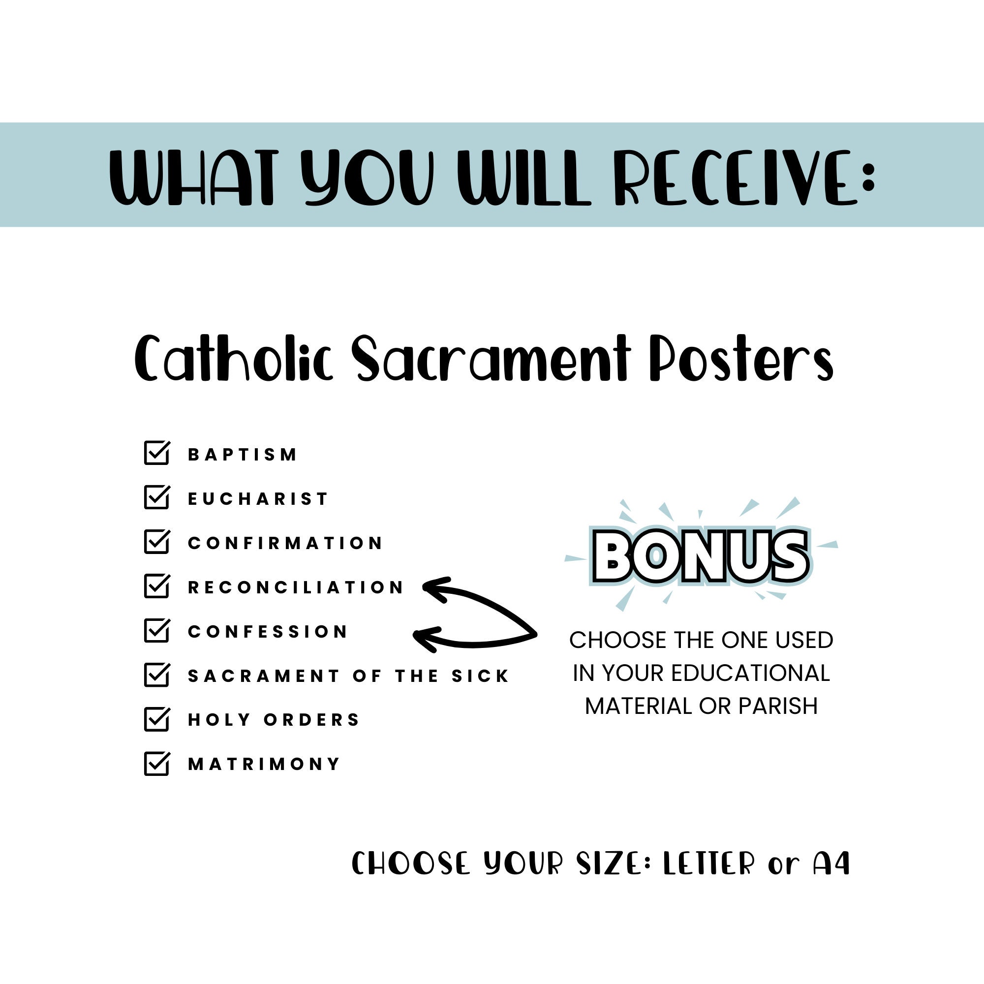 Seven Sacraments Posters for Catholic Kids | Catholic Education ...