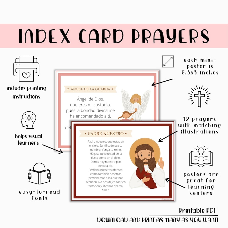 Catholic Prayer Mini-posters for Catholic Kids | Catholic Education ...