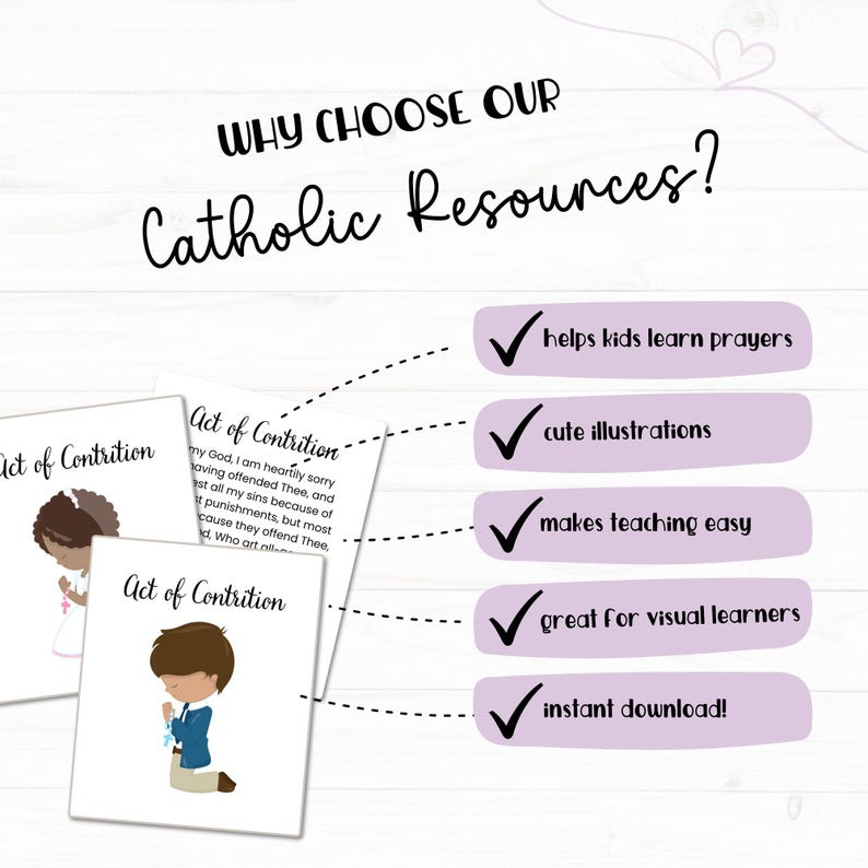 Learning the Act of Contrition | Catholic Education | Act of Contrition ...