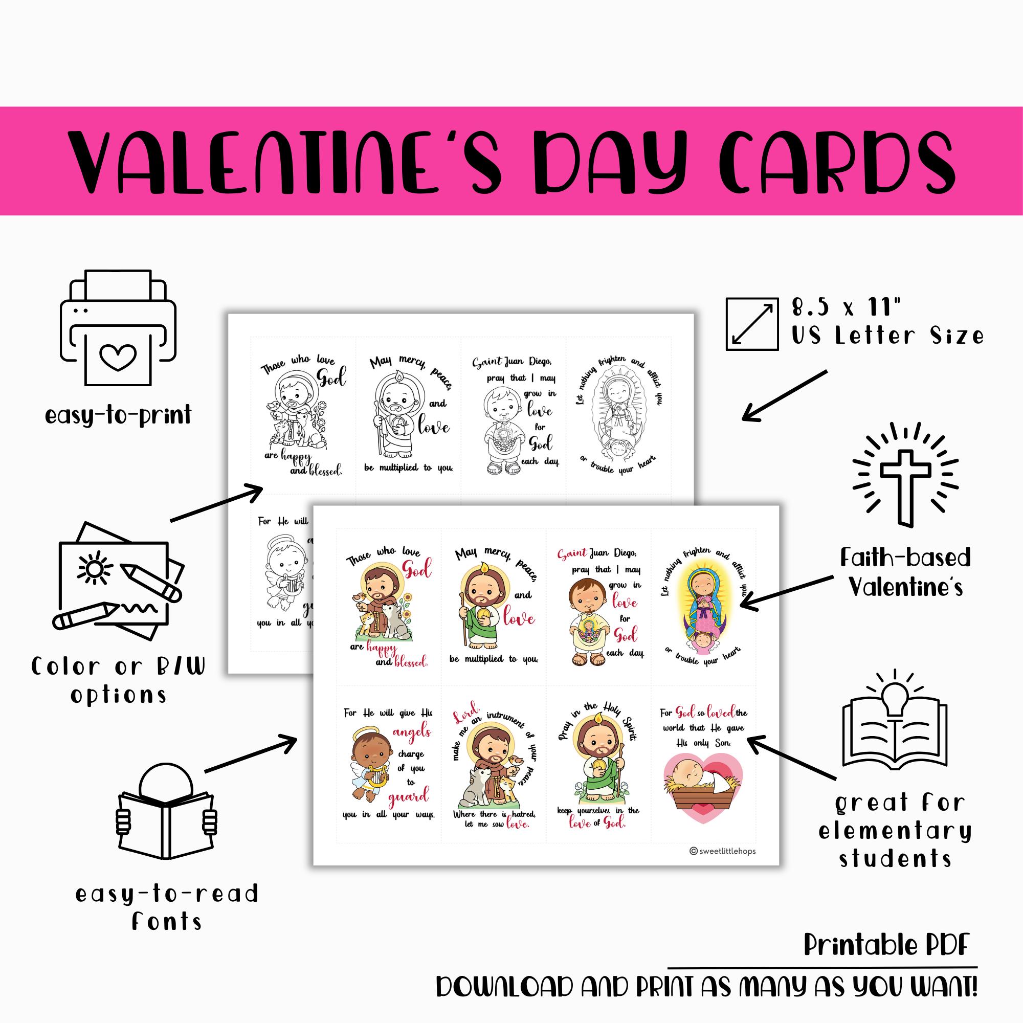 Cute Saint Valentine's Day Cards | Season Printables | Saint Quotes ...